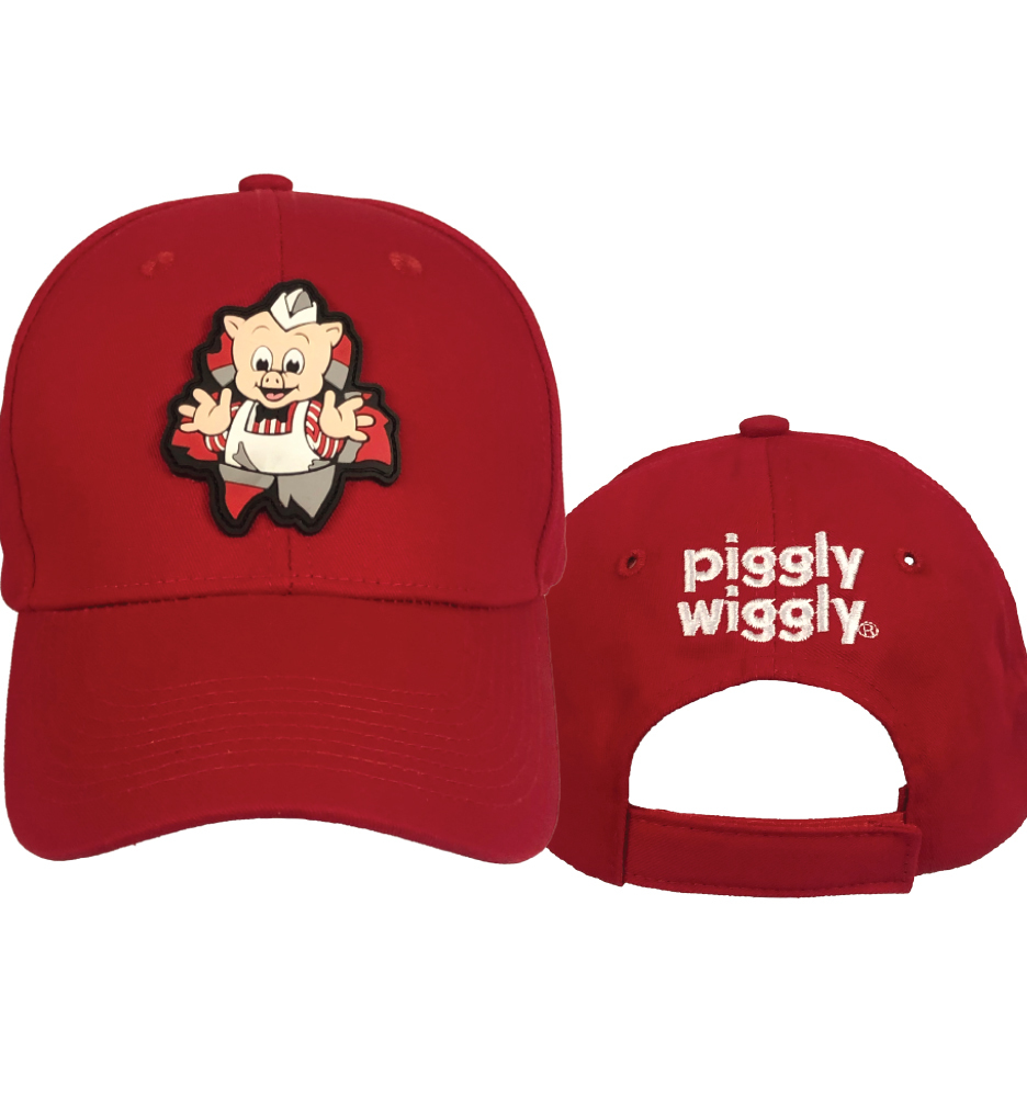 Piggly Wiggly Red Cap PVC Patch and Embroidery - Piggly Wiggly Swag Store