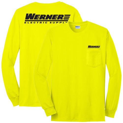 Safety Yellow Mesh Long Sleeve Pocket T-Shirt - Werner Distributor Store