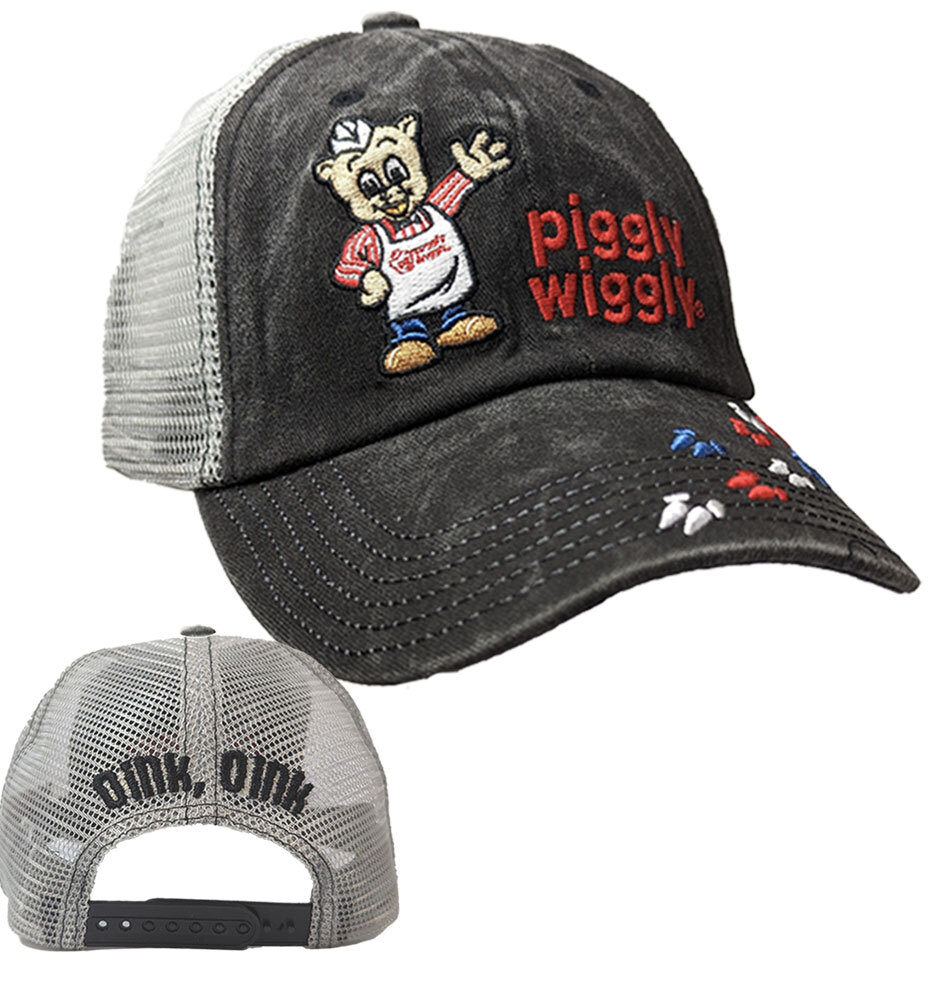 Mr. Pig Tracks Enzyme Washed Mesh Cap - Piggly Wiggly Swag Store