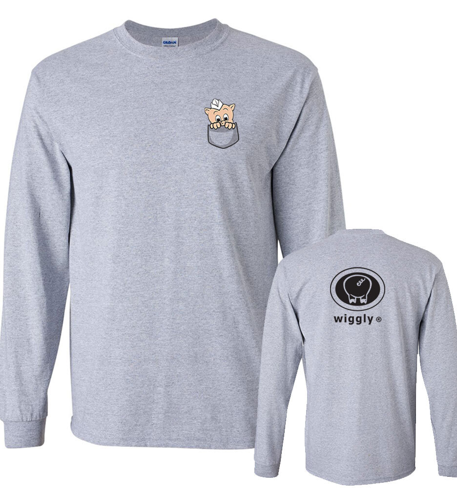 Pig in a Pocket Long Sleeve T-Shirt - Piggly Wiggly Swag Store